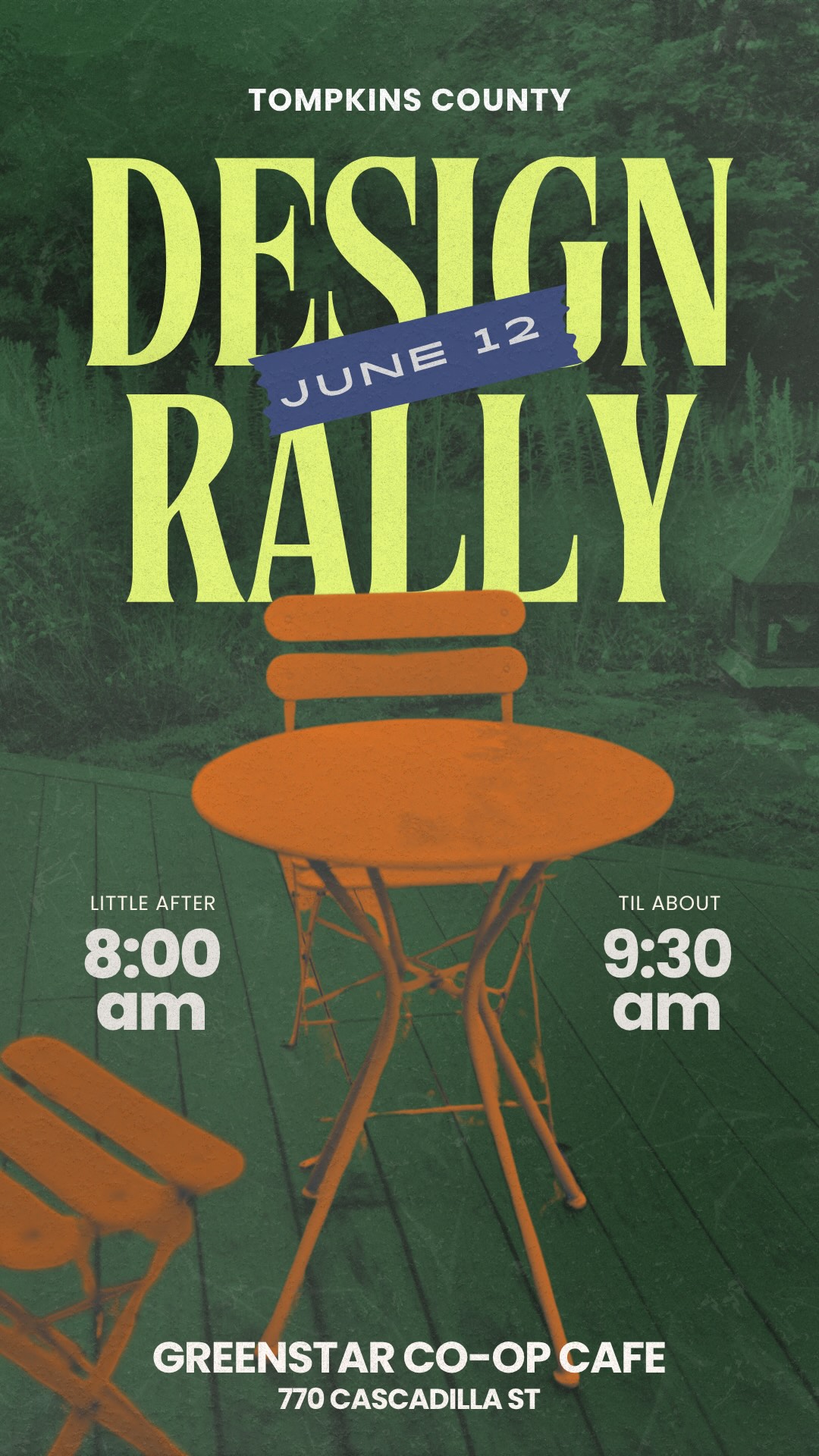ToCo Design Rally - Tompkins County / Ithaca, New York